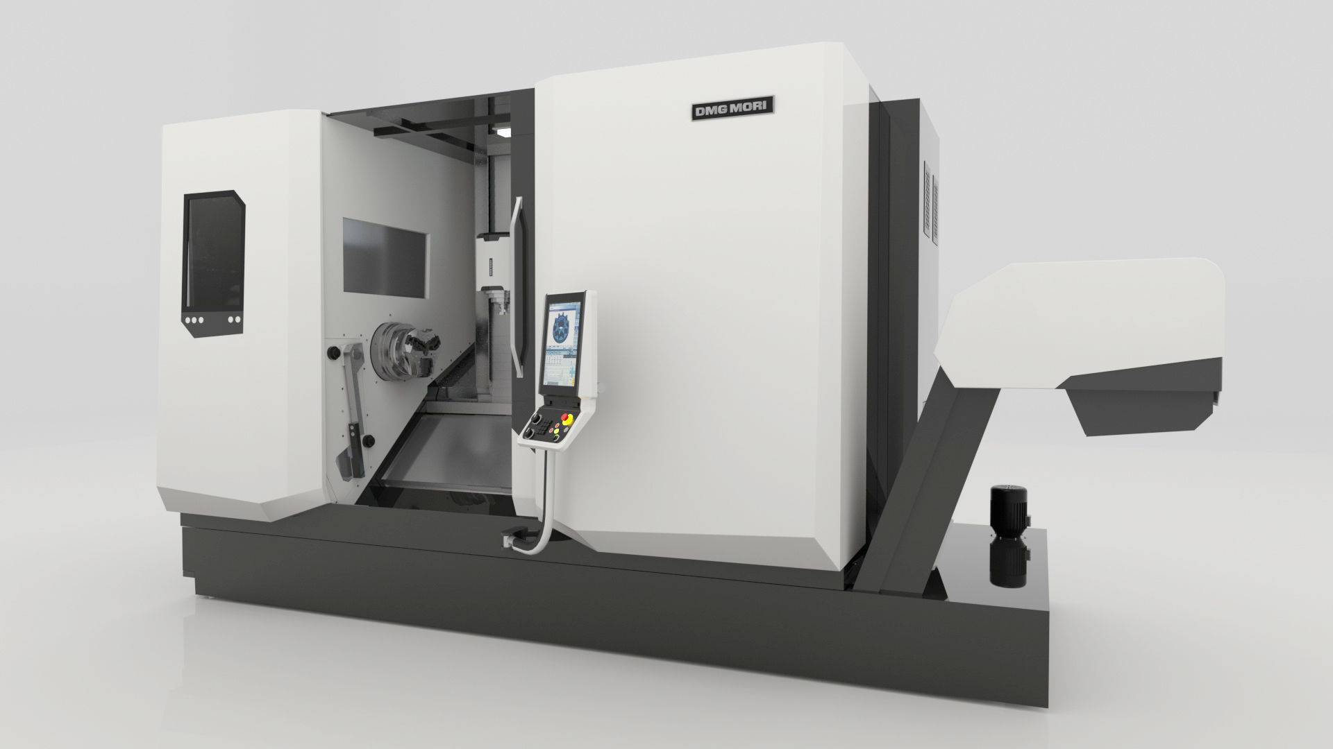 Milling Machine Universal Turning 3D model animated rigged | CGTrader