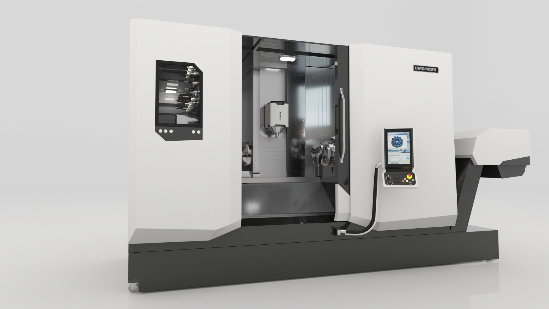 Milling Machine Universal Turning 3D model animated rigged | CGTrader