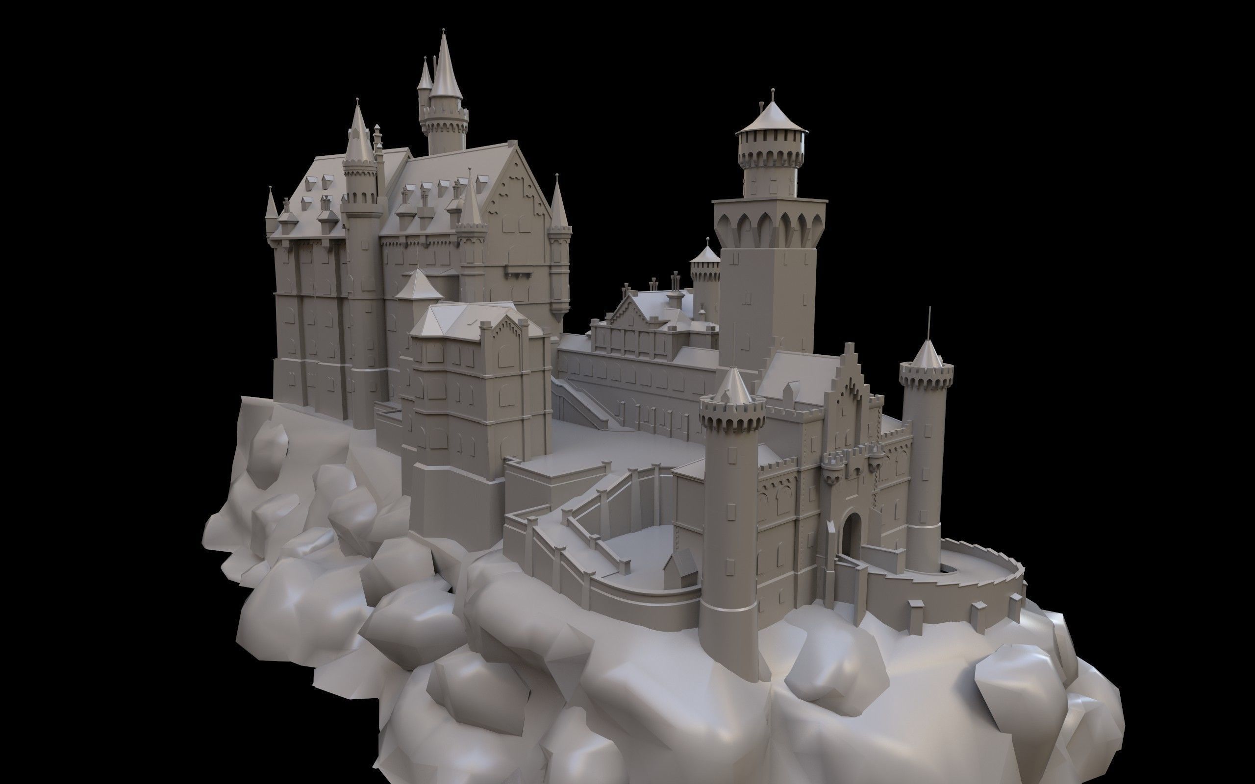 3D model Neuschwanstein Castle VR / AR / low-poly | CGTrader