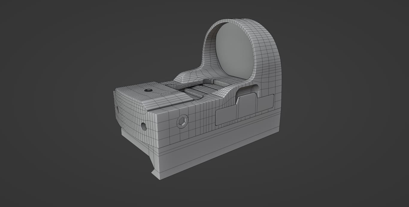 Red Dot Sight RDS free 3D model | CGTrader