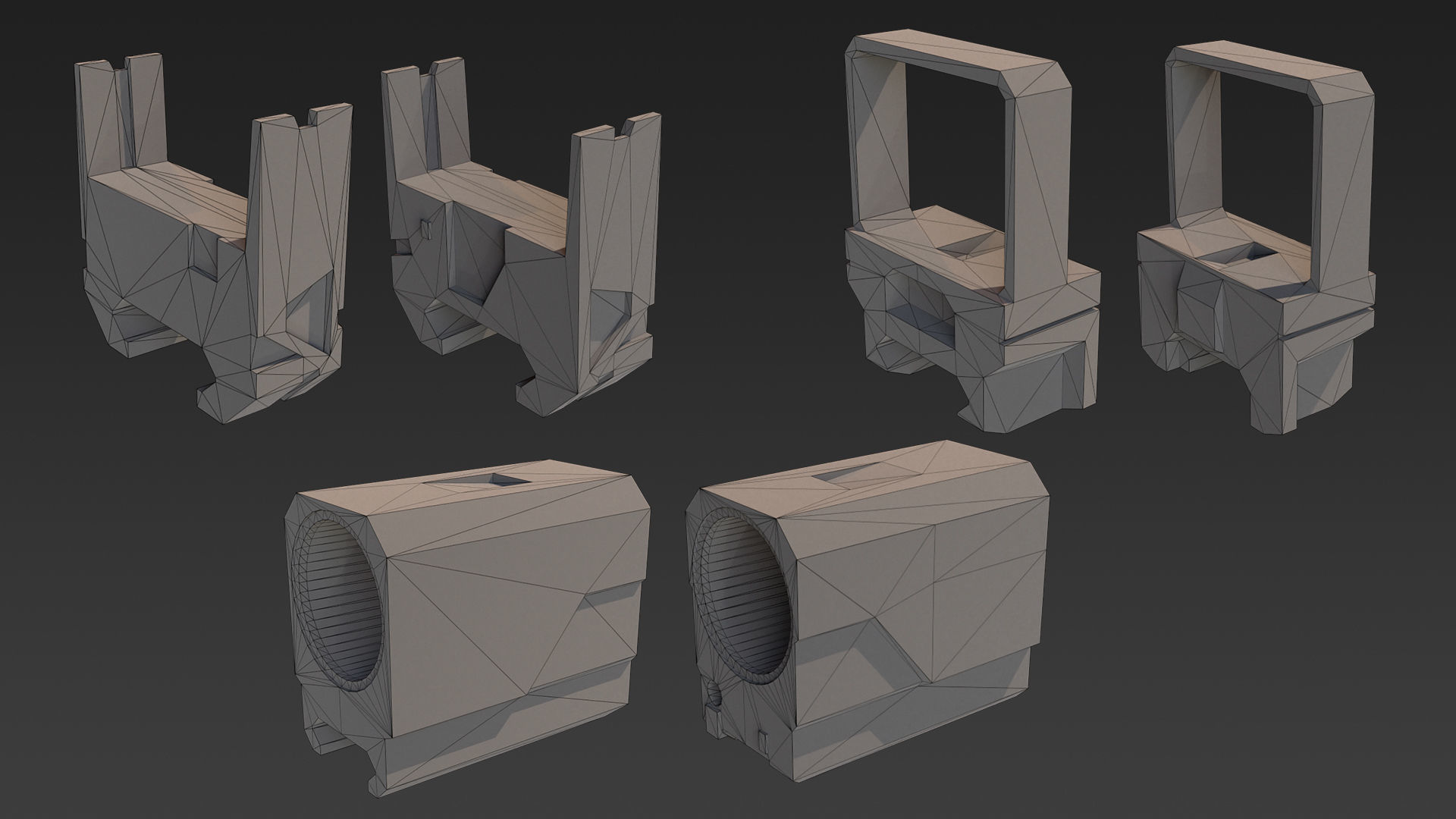3D model Modular Sci-fi gun VR / AR / low-poly | CGTrader