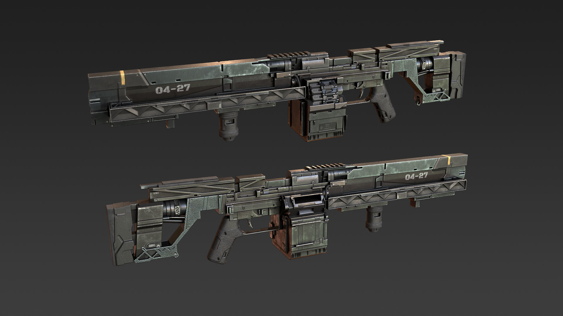3D model Modular Sci-fi gun VR / AR / low-poly | CGTrader
