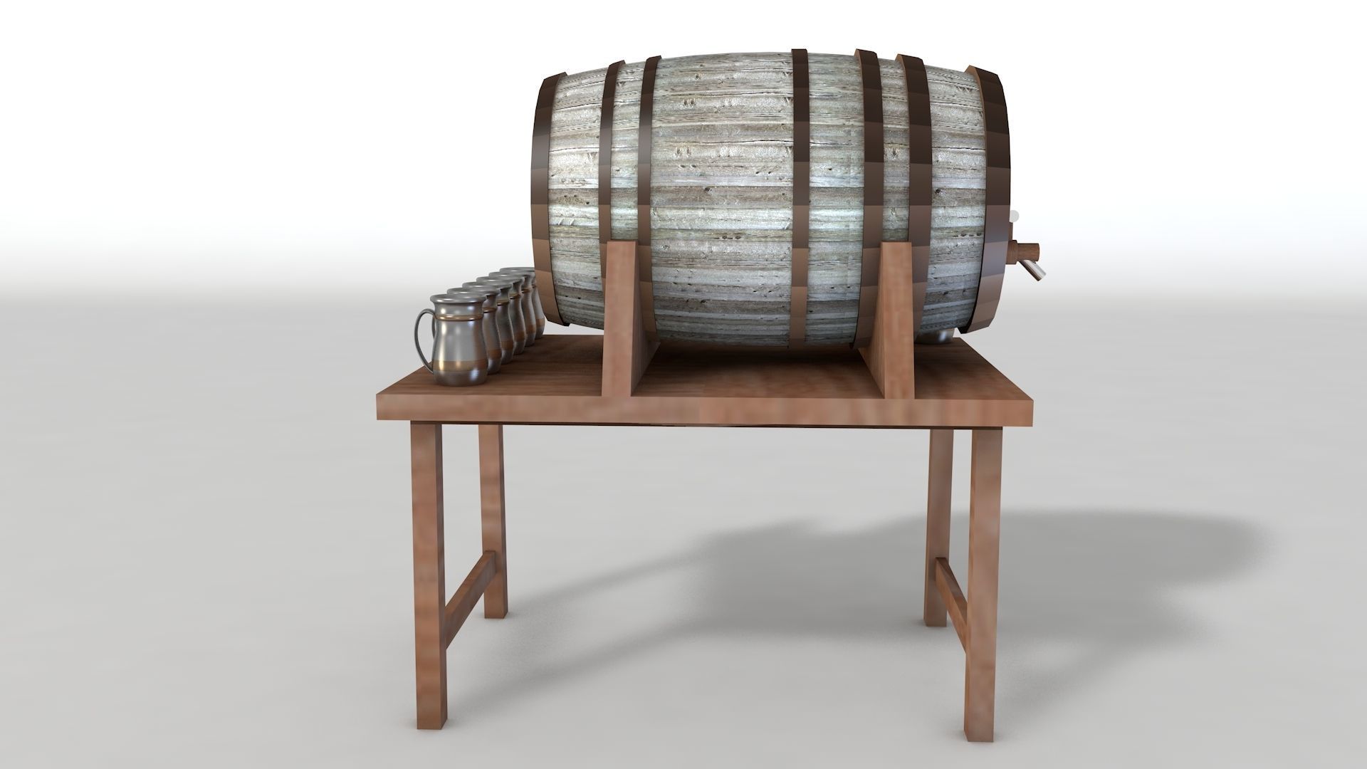 3D model Medieval Beer Barrel VR / AR / low-poly | CGTrader