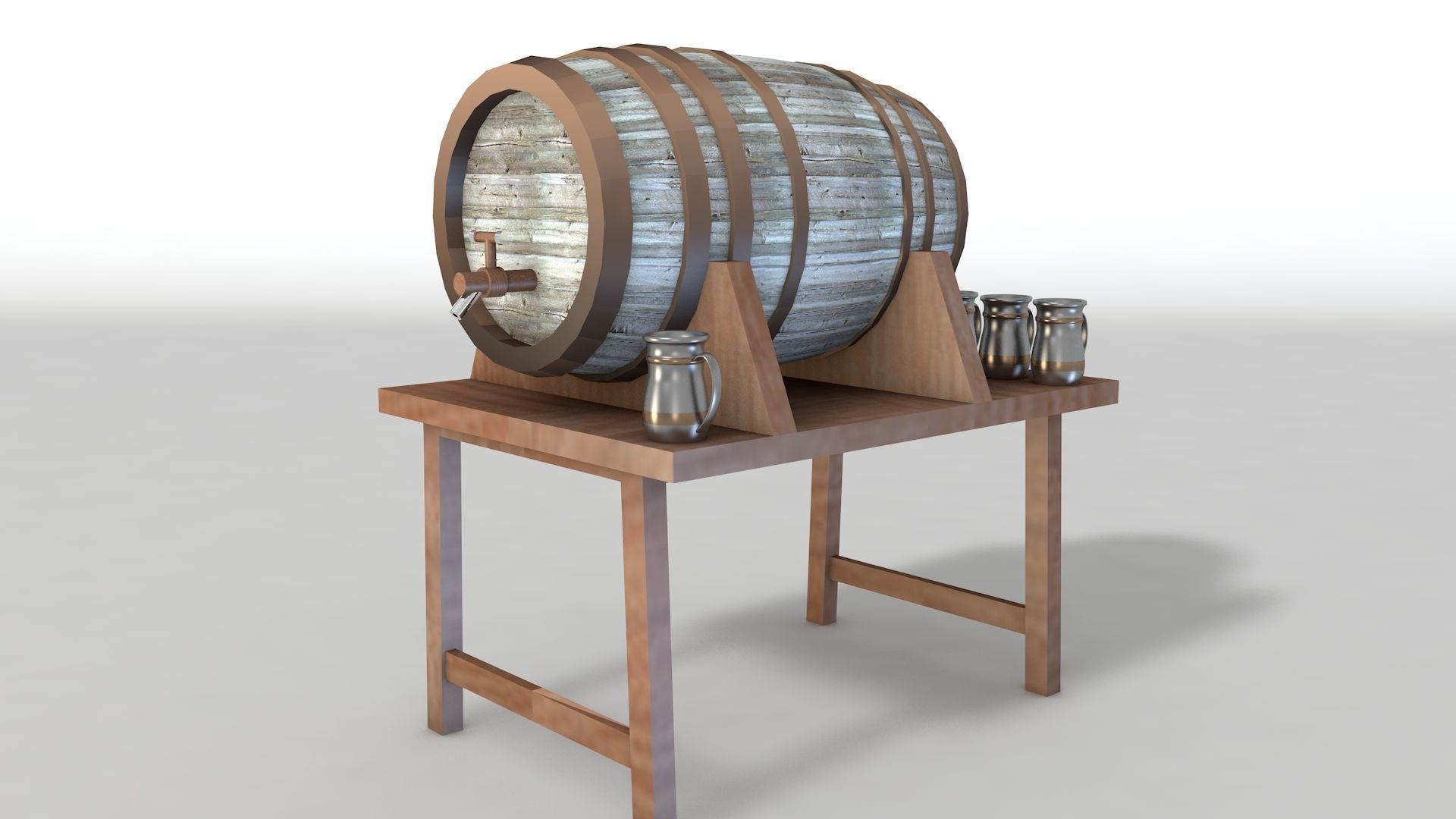 3D model Medieval Beer Barrel VR / AR / low-poly | CGTrader