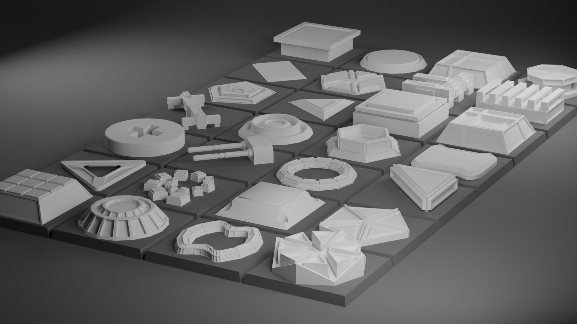 3D model Lots of Sci-Fi Greebles VR / AR / low-poly | CGTrader