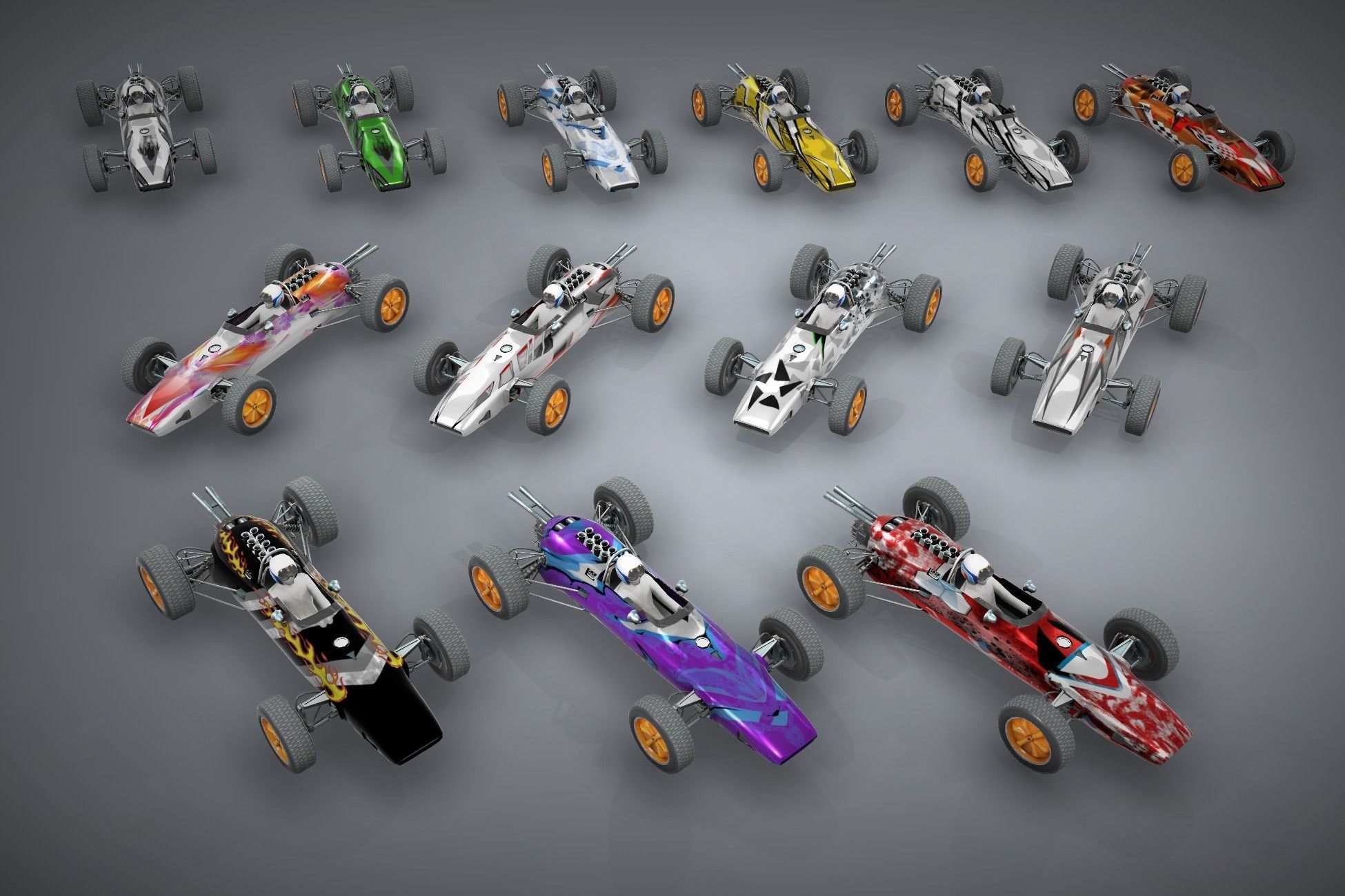 3D model F1 Racing Car Model 6 VR / AR / low-poly | CGTrader