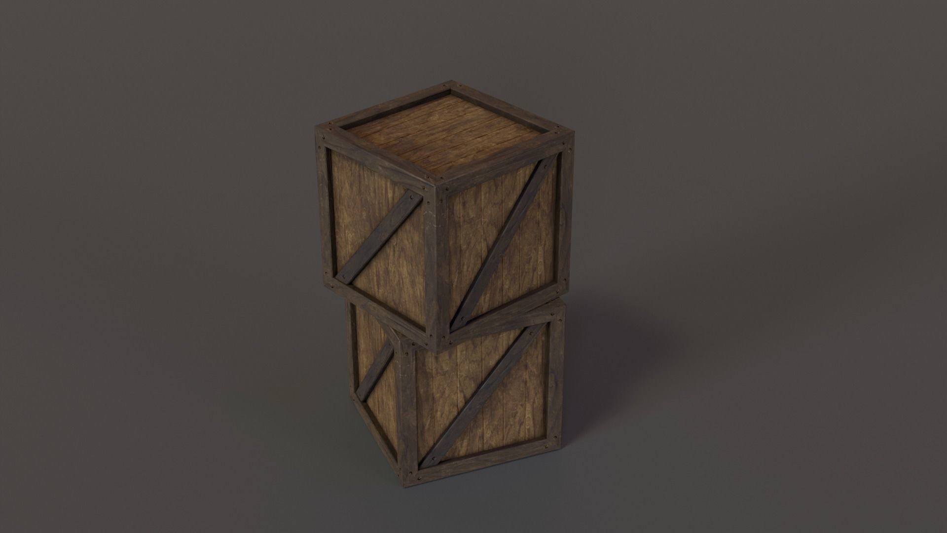 3D model Stylized Wooden Crate PBR VR / AR / low-poly | CGTrader