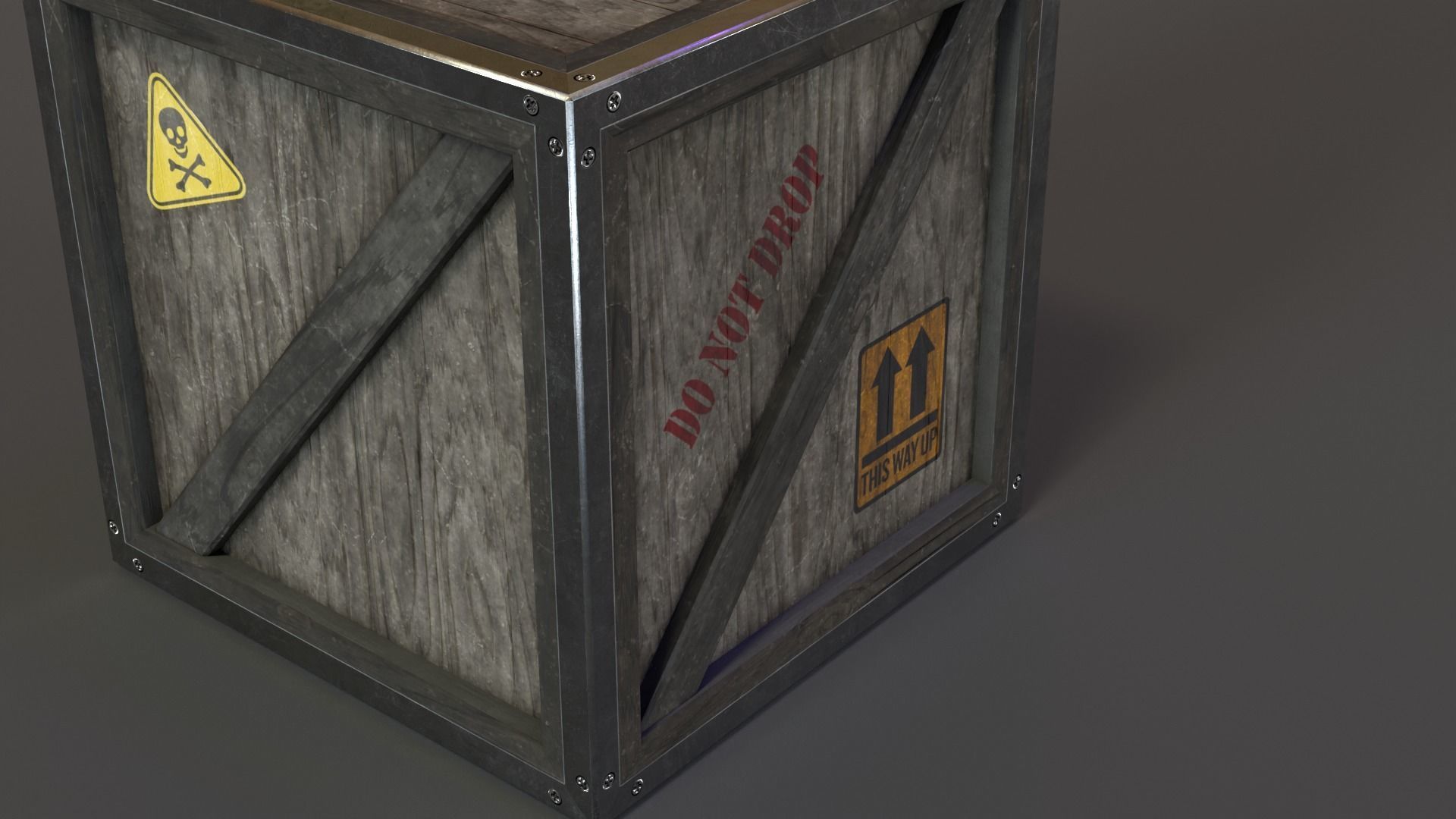 3D model Stylized Wooden Crate PBR VR / AR / low-poly | CGTrader