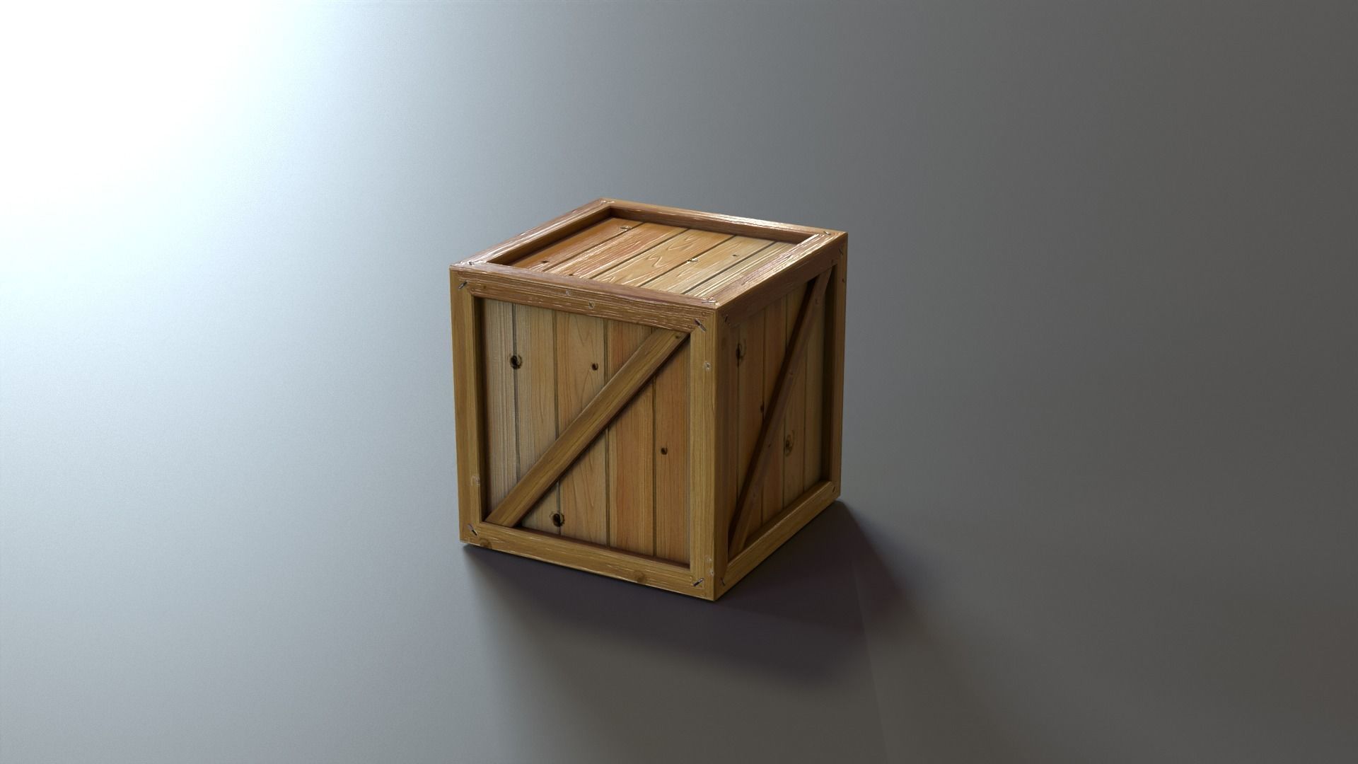 3D model Stylized Wooden Crate PBR VR / AR / low-poly | CGTrader