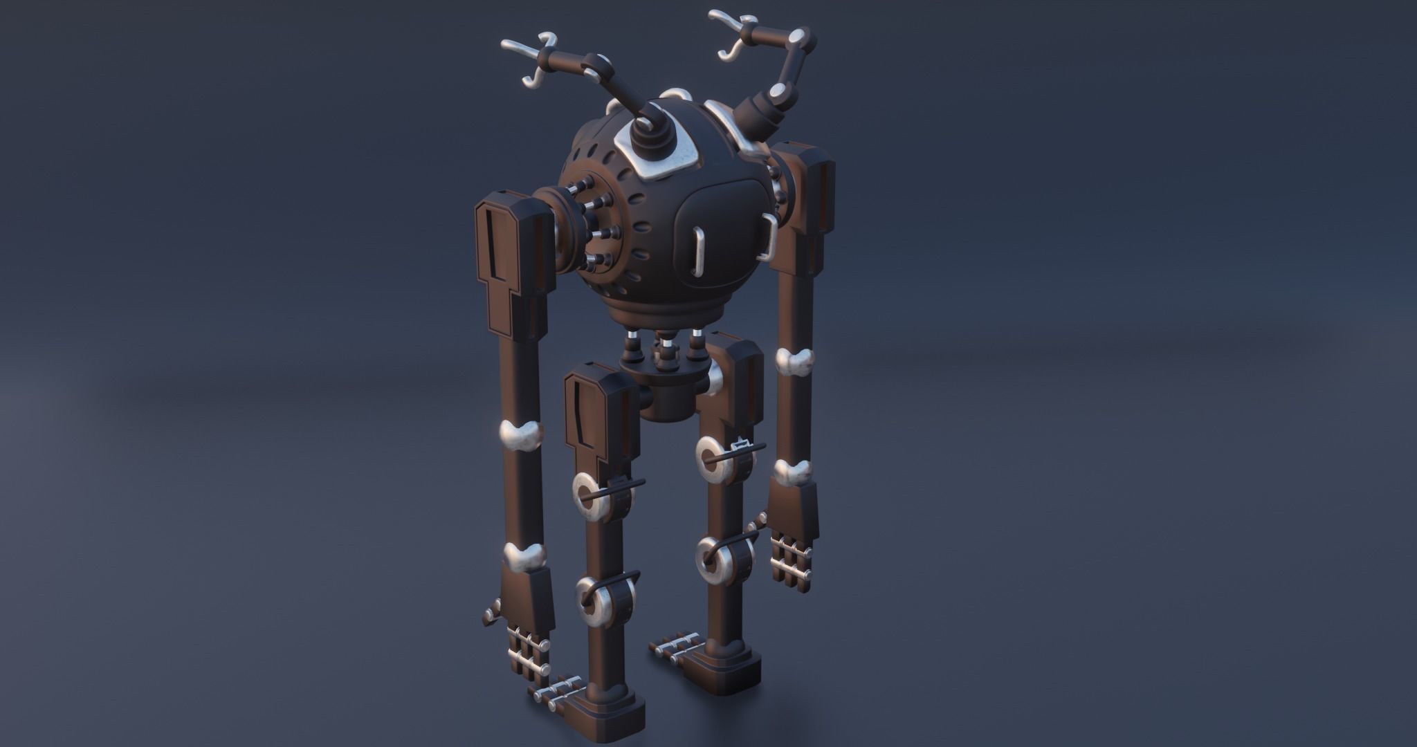 robo-titan robot with eyes 3D model rigged | CGTrader