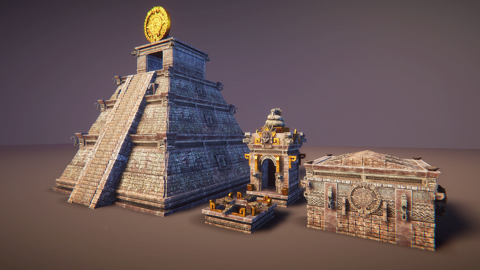 3D model Aztec temple VR / AR / low-poly | CGTrader