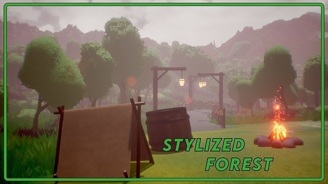 3D model Stylized Nature Pack UE4 VR / AR / low-poly | CGTrader