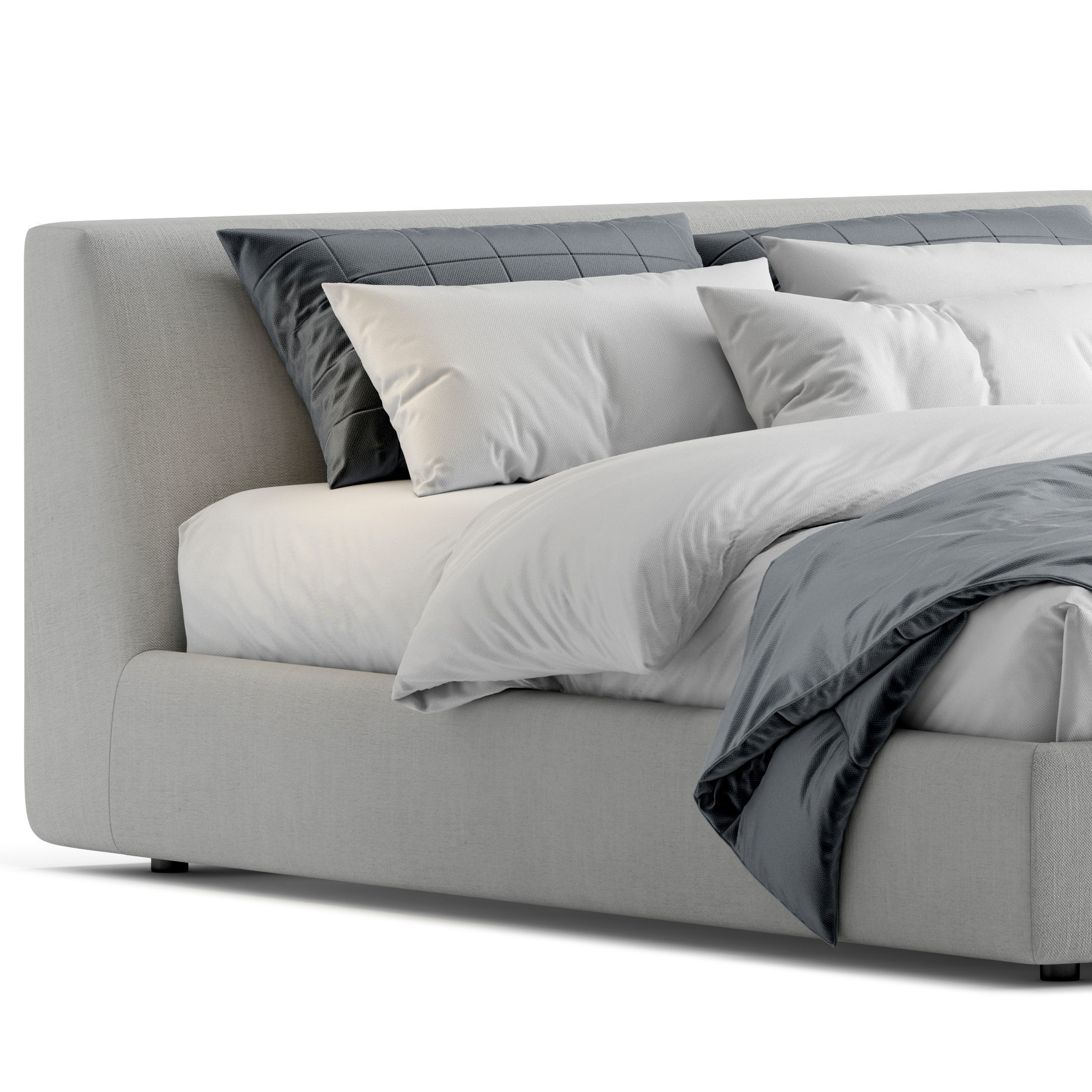 Eq3 Cello Double Bed 3D model | CGTrader