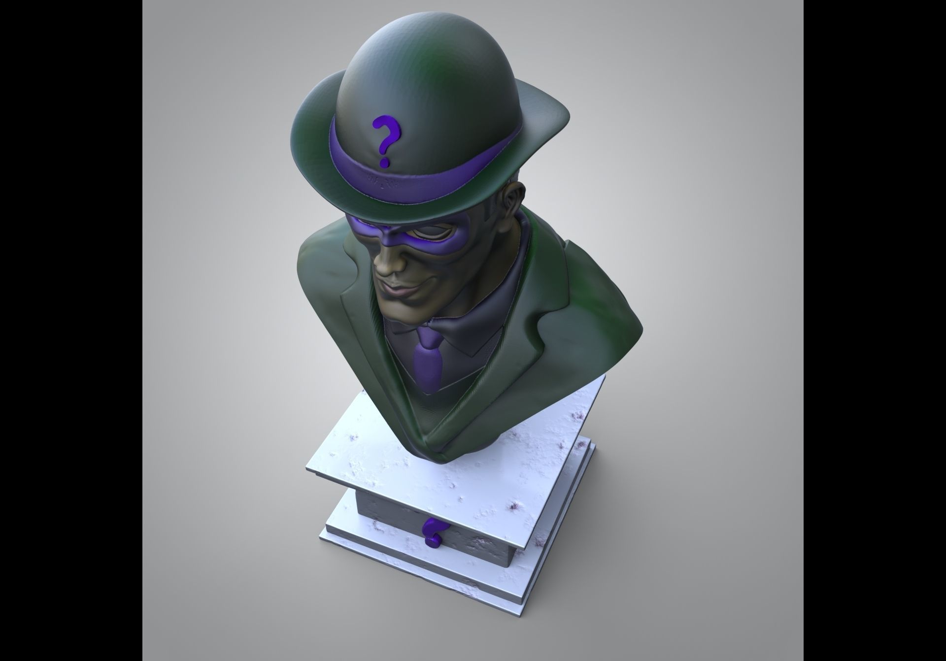 THE RIDDLER BUST 3D model 3D printable | CGTrader