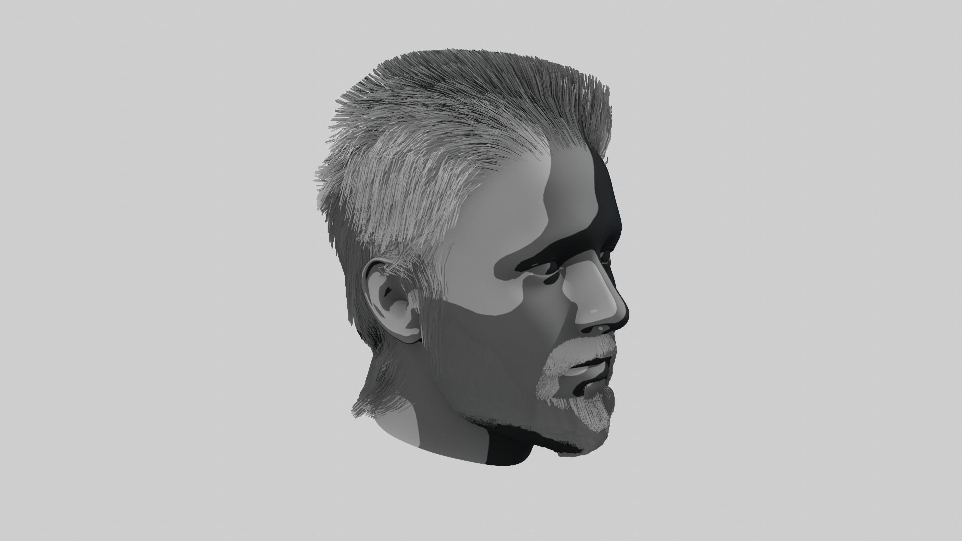 3D model Face with Hair VR / AR / low-poly | CGTrader