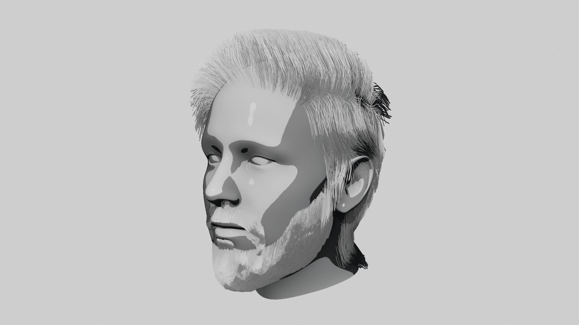 3D model Face with Hair VR / AR / low-poly | CGTrader