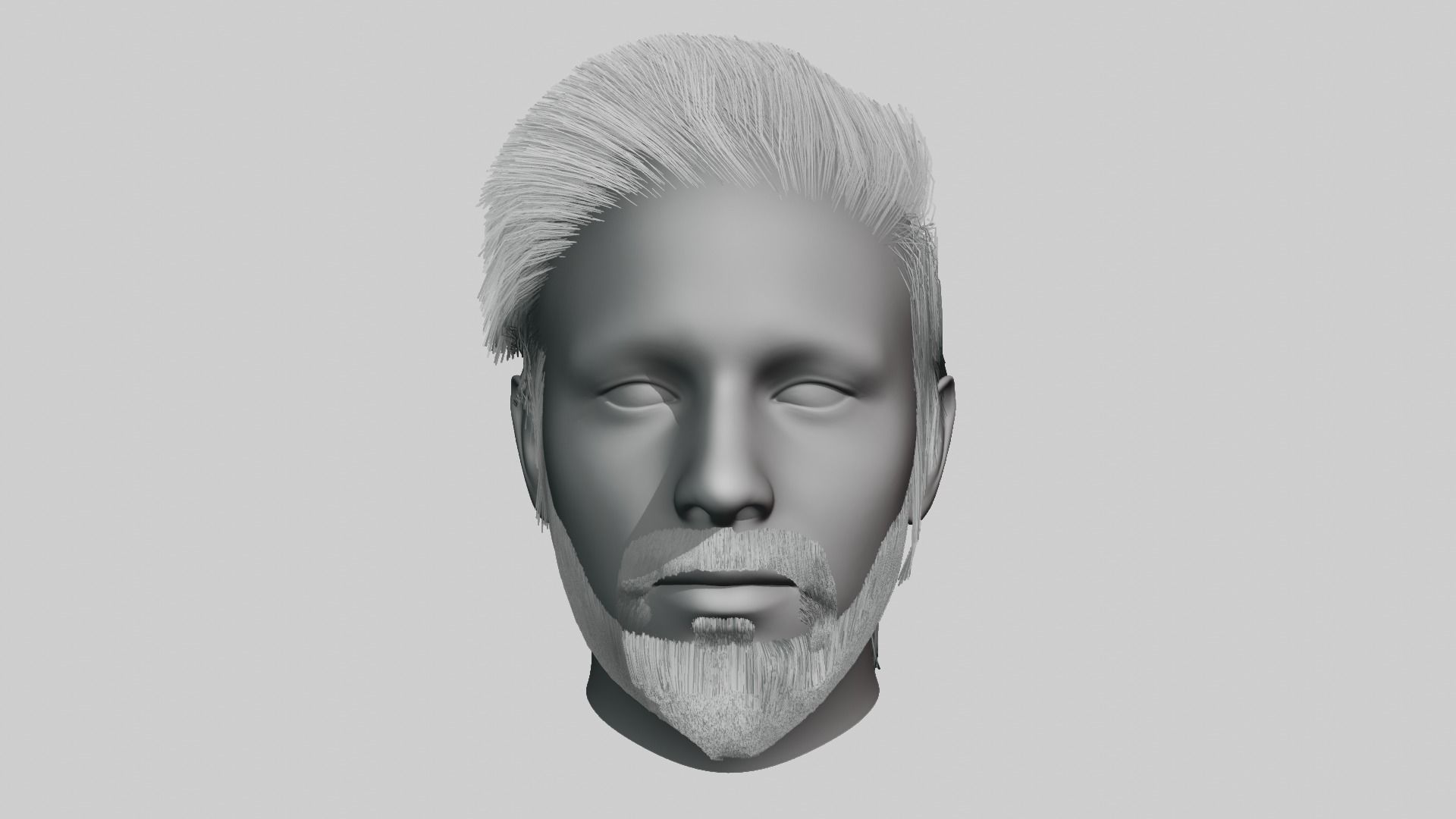3D model Face with Hair VR / AR / low-poly | CGTrader