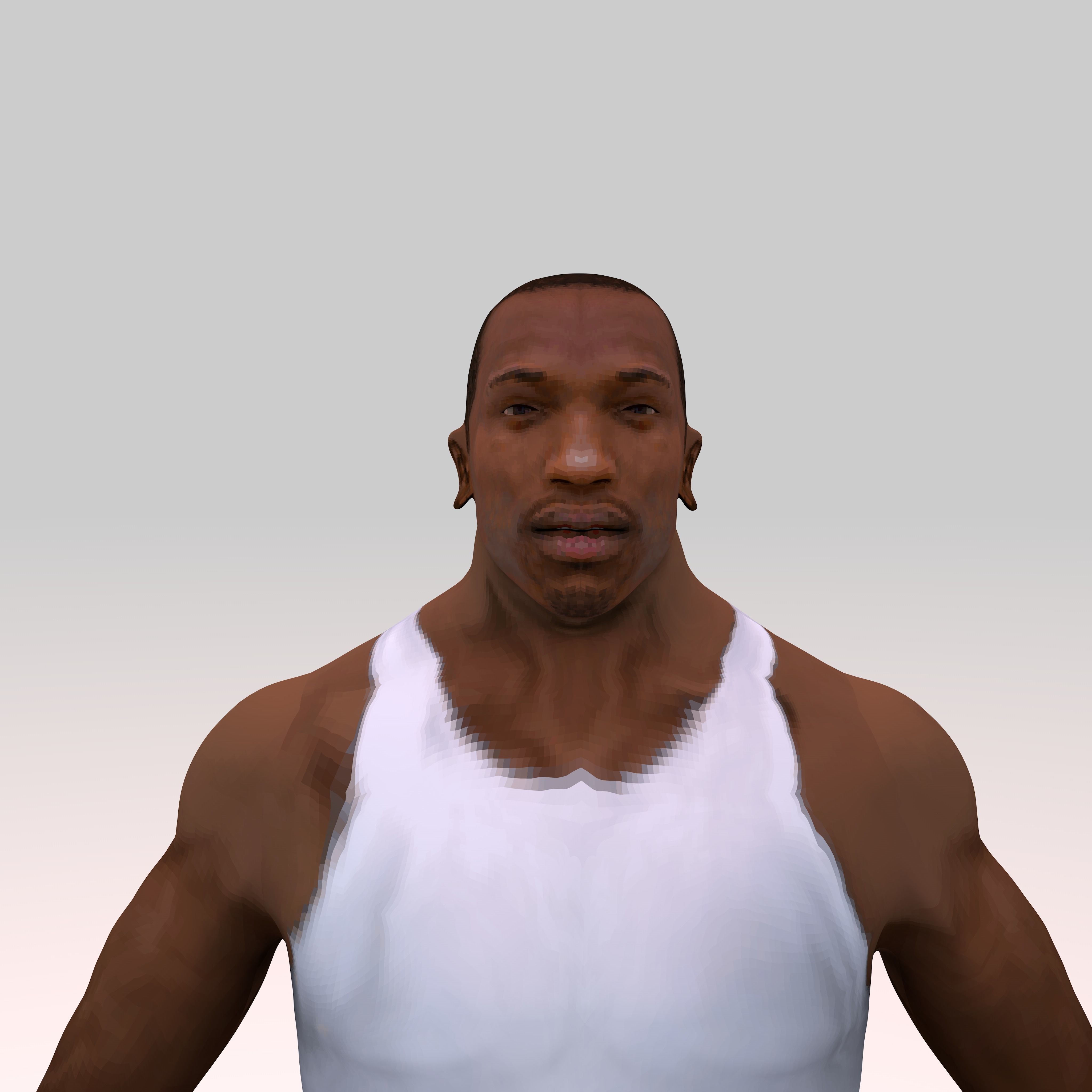 3D model CJ Character Of Grand Theft Auto San Andreas VR / AR / low ...