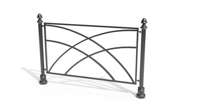 Steel Fence 3D model | CGTrader