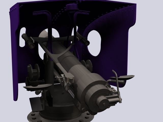 3D model 4Inch cannon VR / AR / low-poly | CGTrader