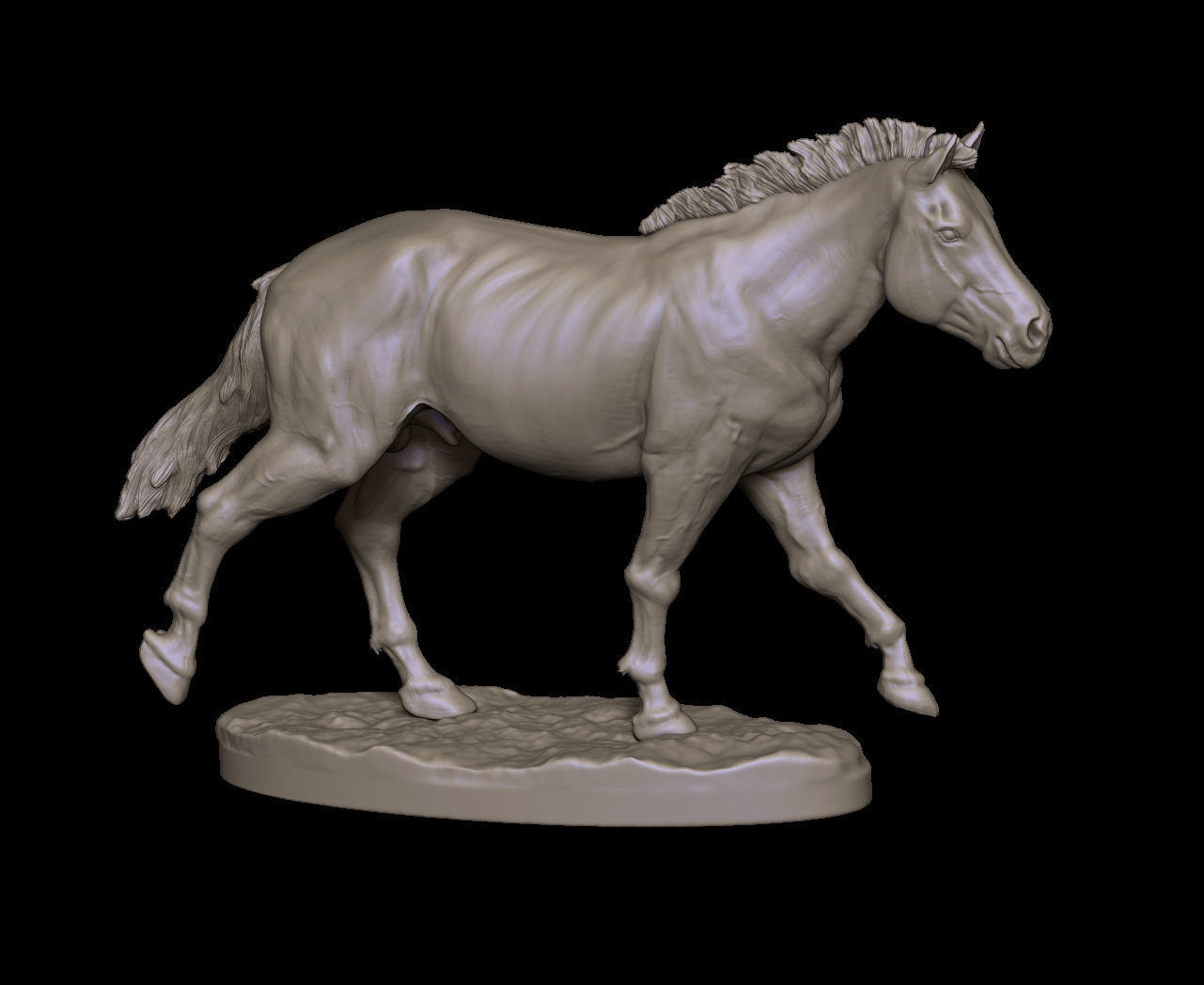 Horse 1-6 scale ready to 3D print - STL 3D model 3D printable | CGTrader
