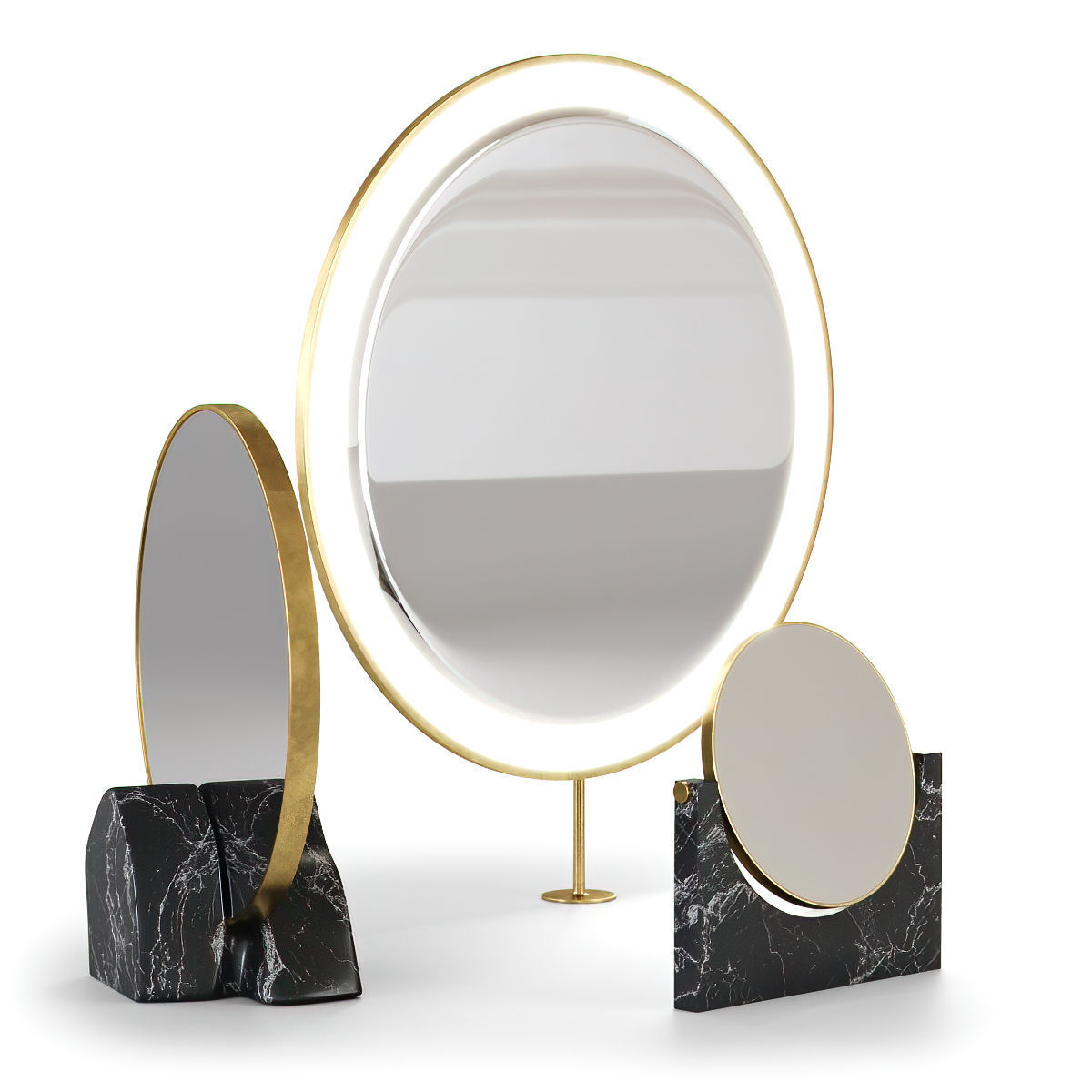 Modern Table Mirror Set 3D model | CGTrader