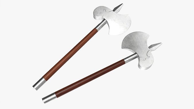 Single blade axe pair 3D model | CGTrader