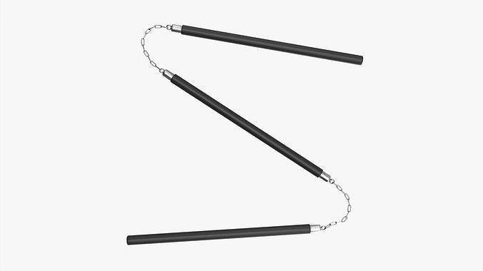 Staff three sectional plastic with chain 3D model | CGTrader