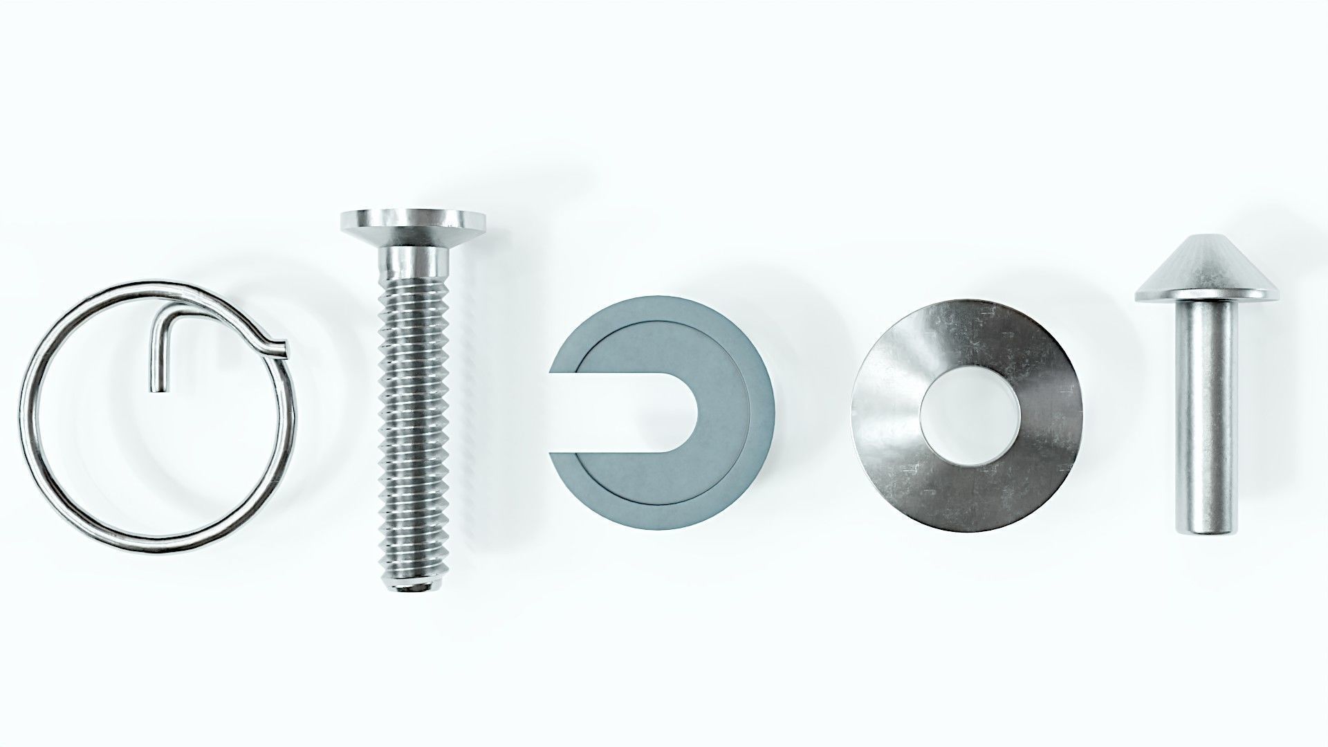 Large collection of fasteners 3D model | CGTrader