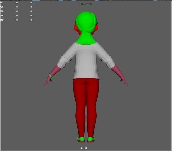 Woman cartoon Style Pixar - Basemesh 3D model | CGTrader
