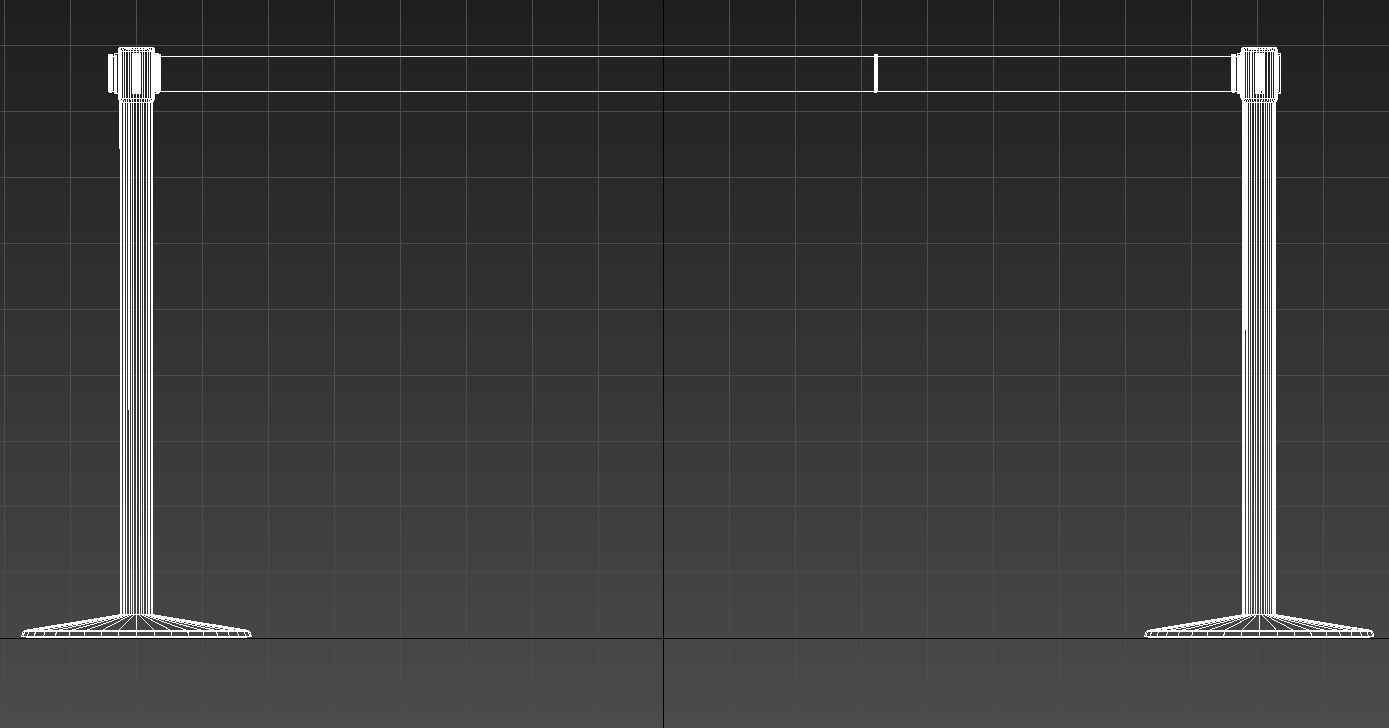 Partition poles 3D model | CGTrader