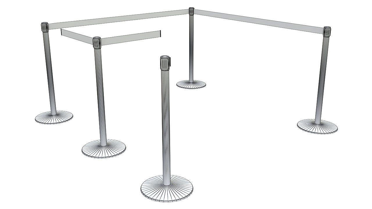 Partition poles 3D model | CGTrader