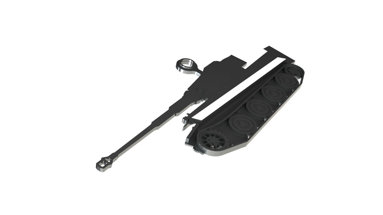 Keychain Tiger tank 3D model | CGTrader