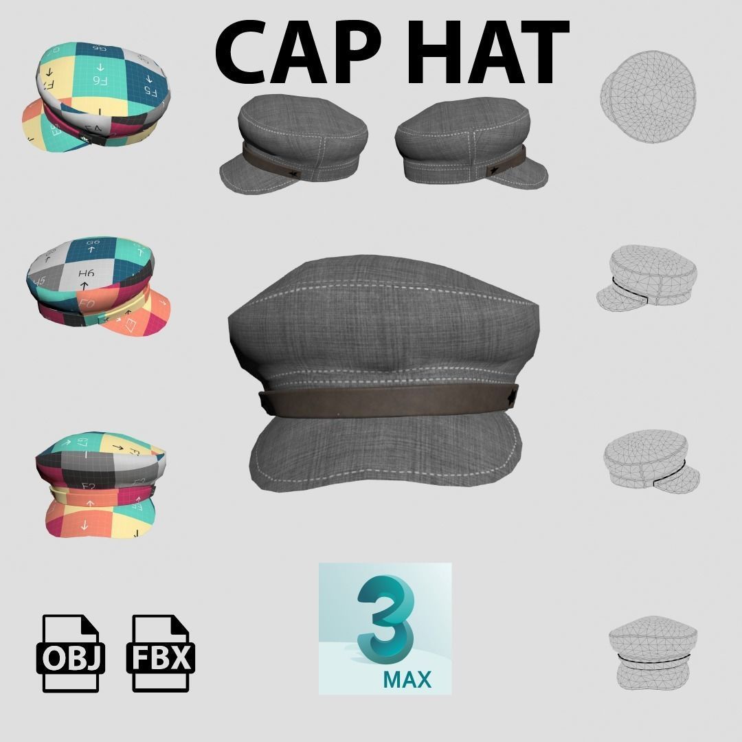 Cap Hat 3d model 3D model | CGTrader