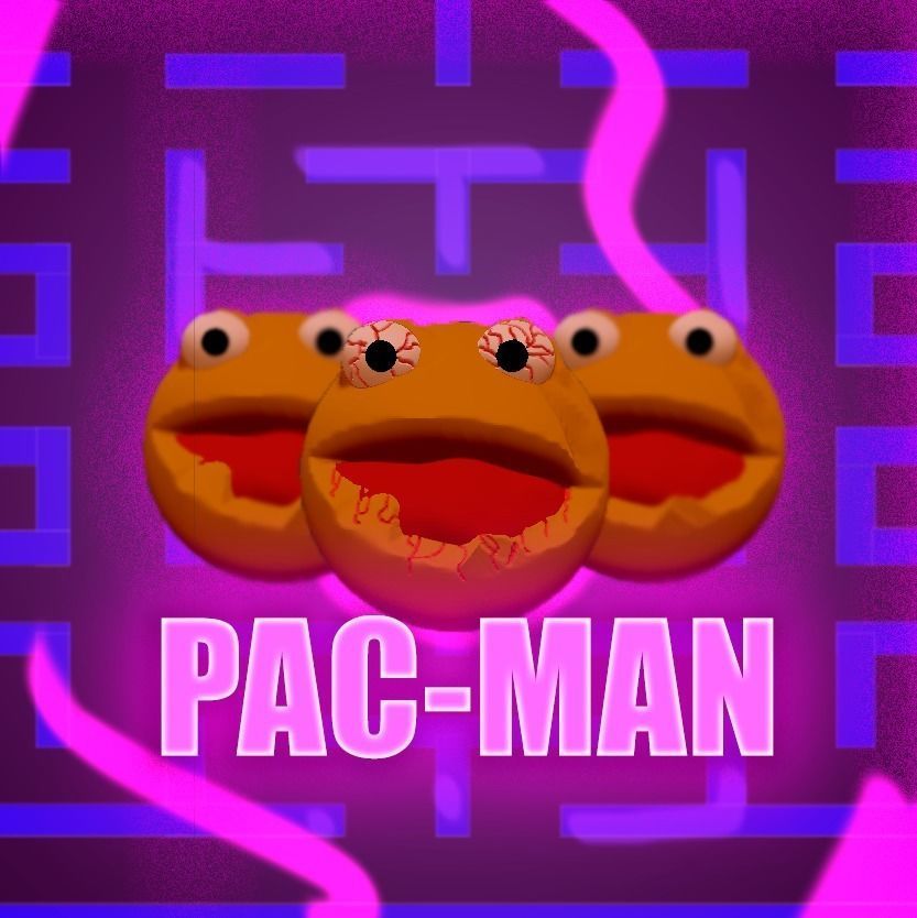 pacman orange ball 3D model animated | CGTrader