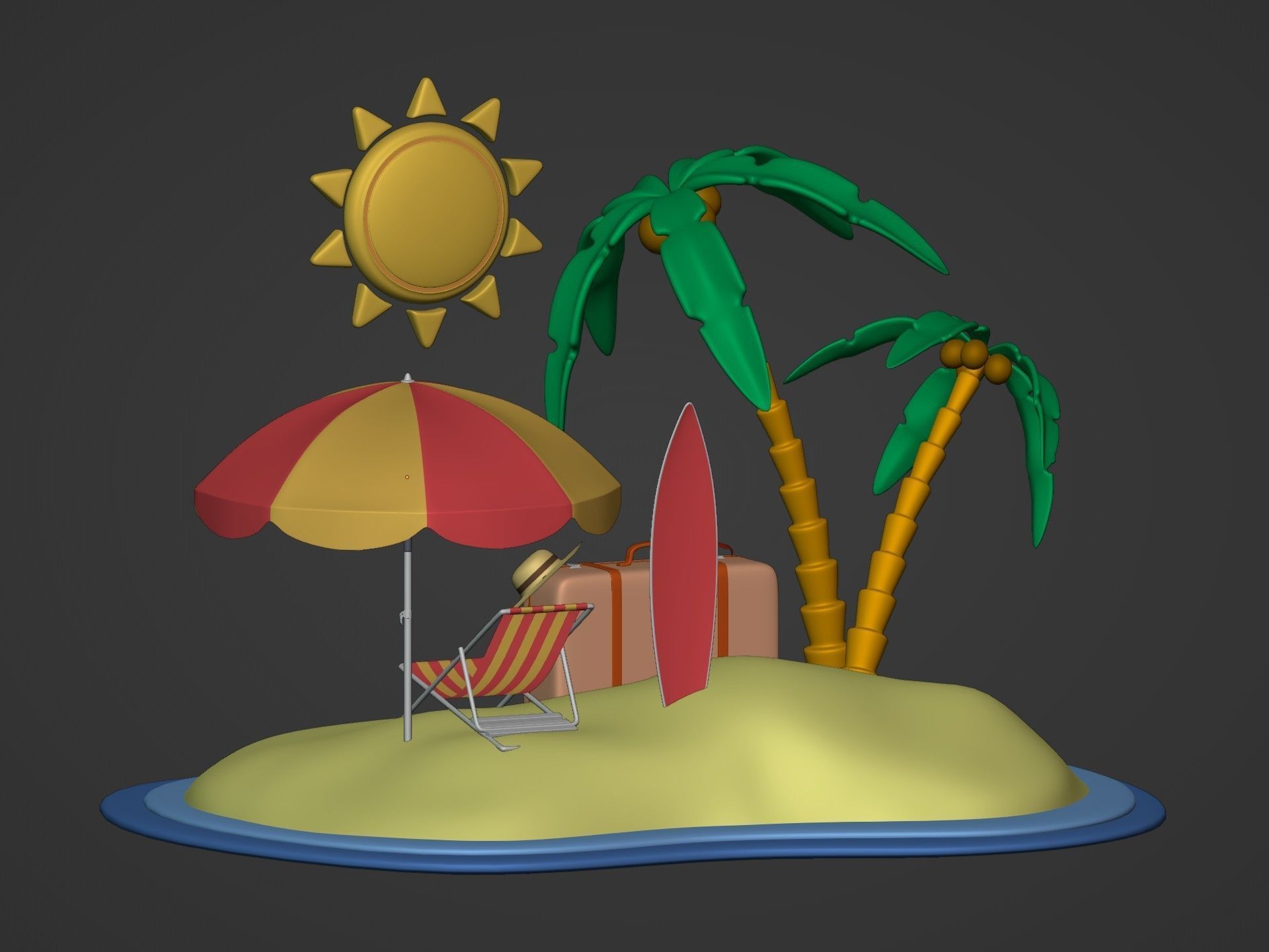 3D model Summer Pack VR / AR / low-poly | CGTrader
