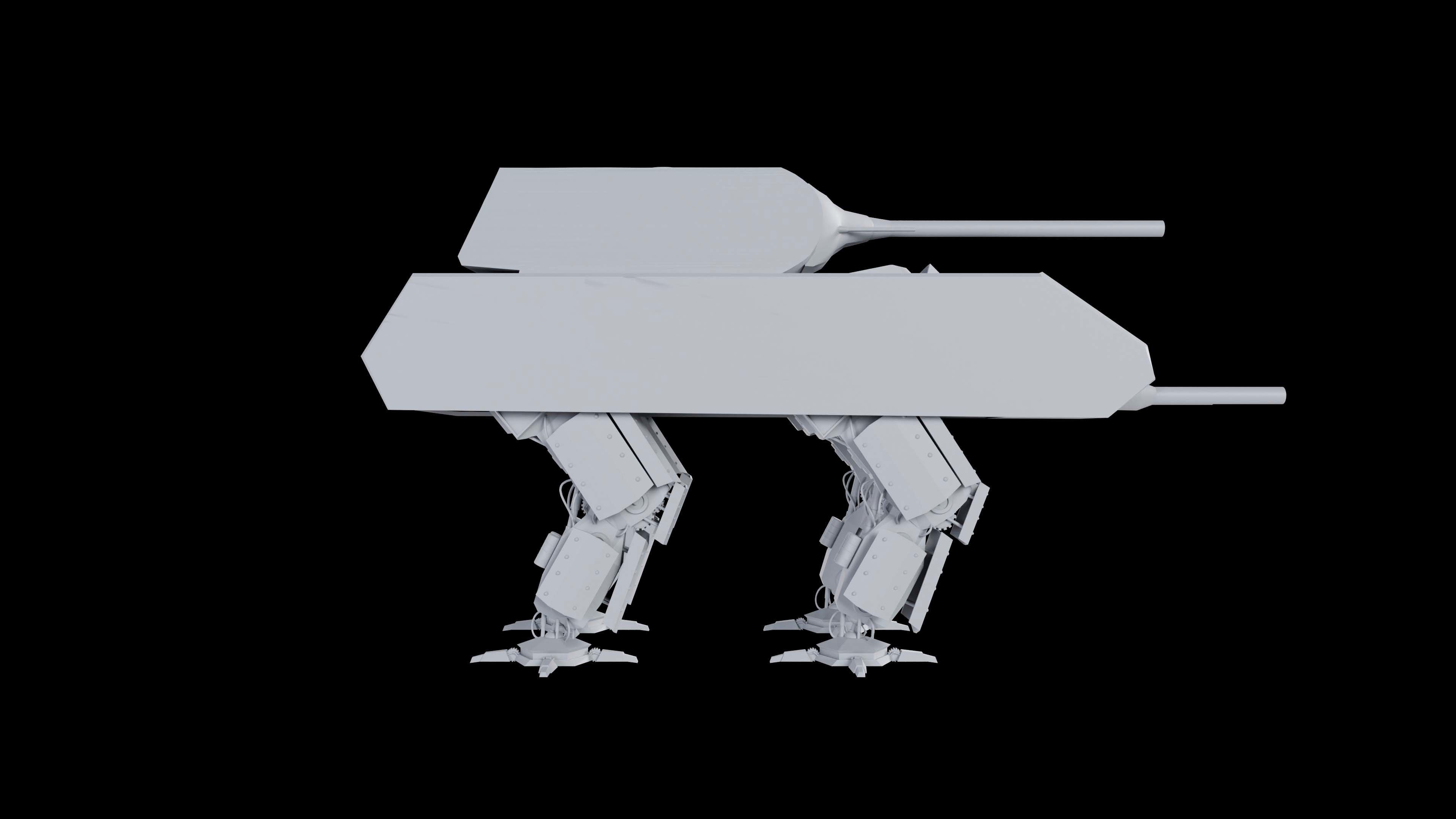 Robot Tank Mouse 3D model rigged | CGTrader
