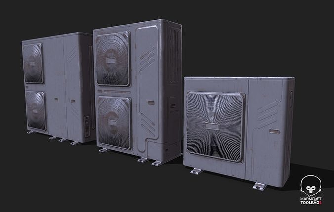 3D model Air Condition Outdoor Units - Weathered Pbr Textured VR / AR ...
