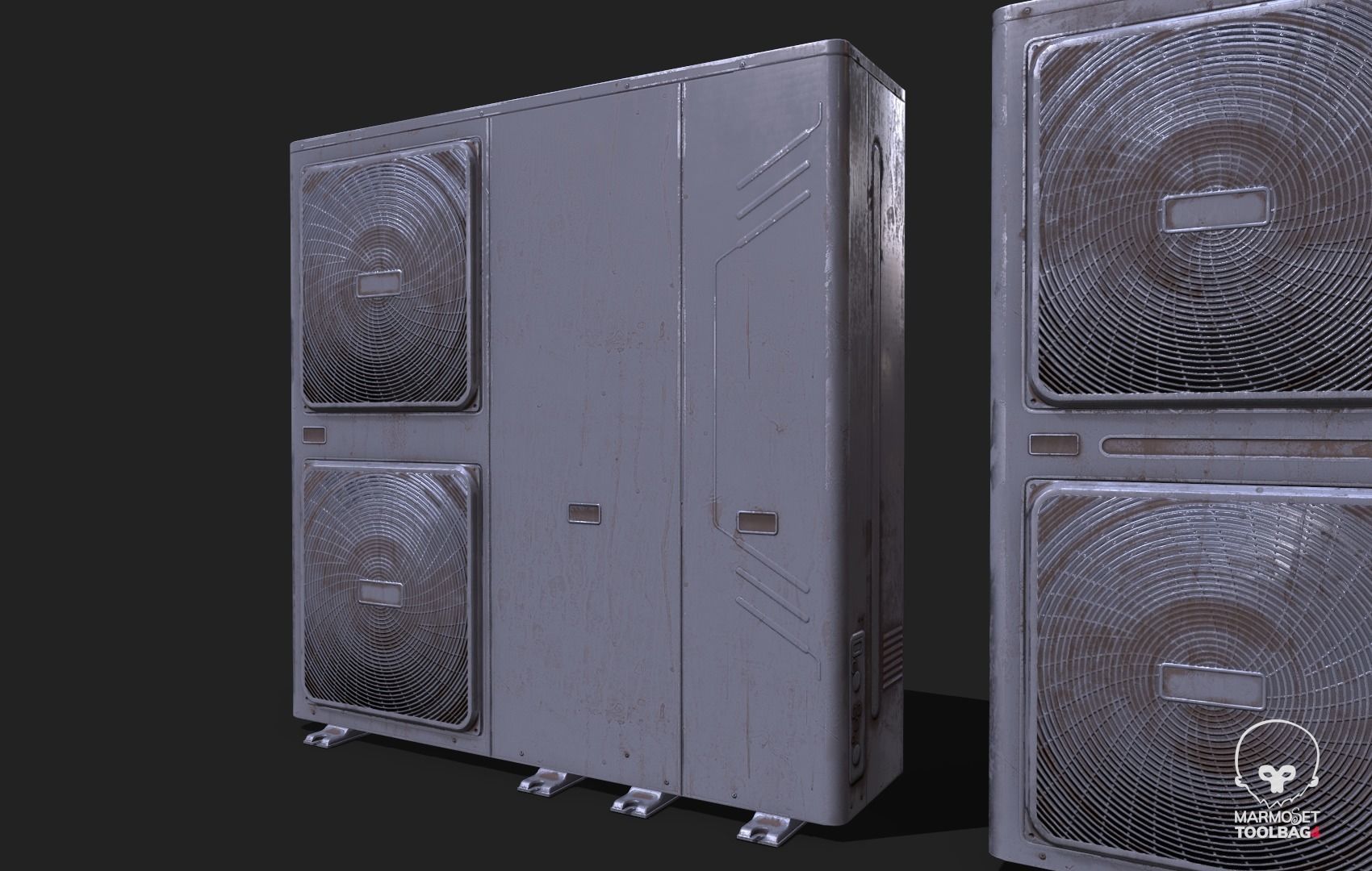 3D model Air Condition Outdoor Units - Weathered Pbr Textured VR / AR ...
