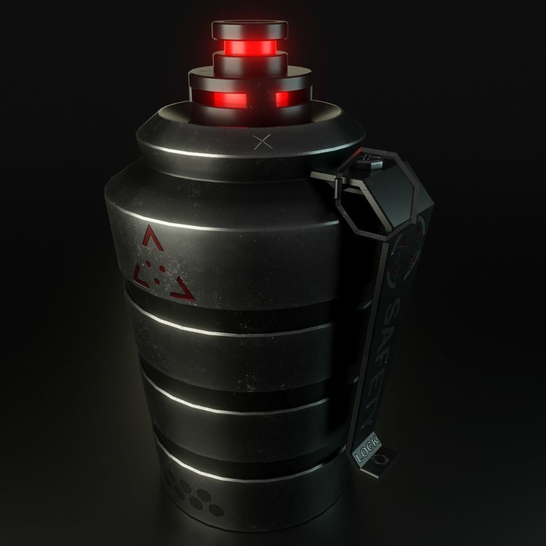 Hardsurface Sci-fi grenade free VR / AR / low-poly 3D model | CGTrader