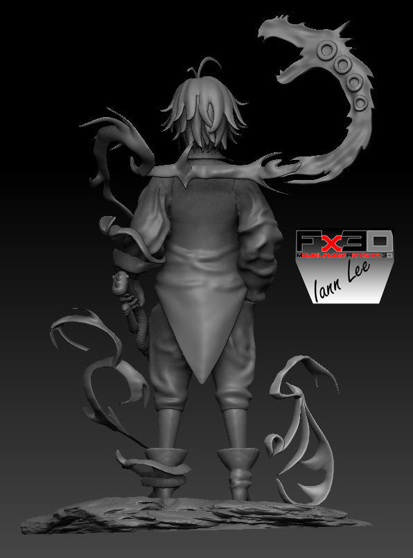 MELIODAS SIETE PECADOS CAPITALES 3D THE SEVEN DEADLY SINS 3D model 3D ...
