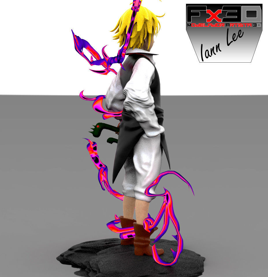 MELIODAS SIETE PECADOS CAPITALES 3D THE SEVEN DEADLY SINS 3D model 3D ...