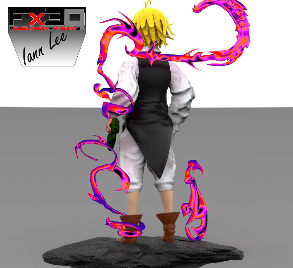 MELIODAS SIETE PECADOS CAPITALES 3D THE SEVEN DEADLY SINS 3D model 3D ...