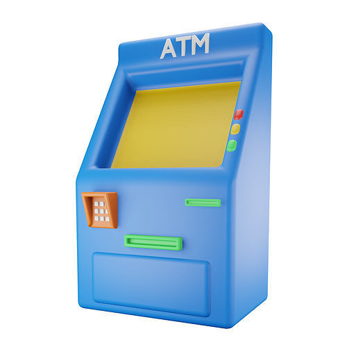 3D model ATM machine VR / AR / low-poly | CGTrader