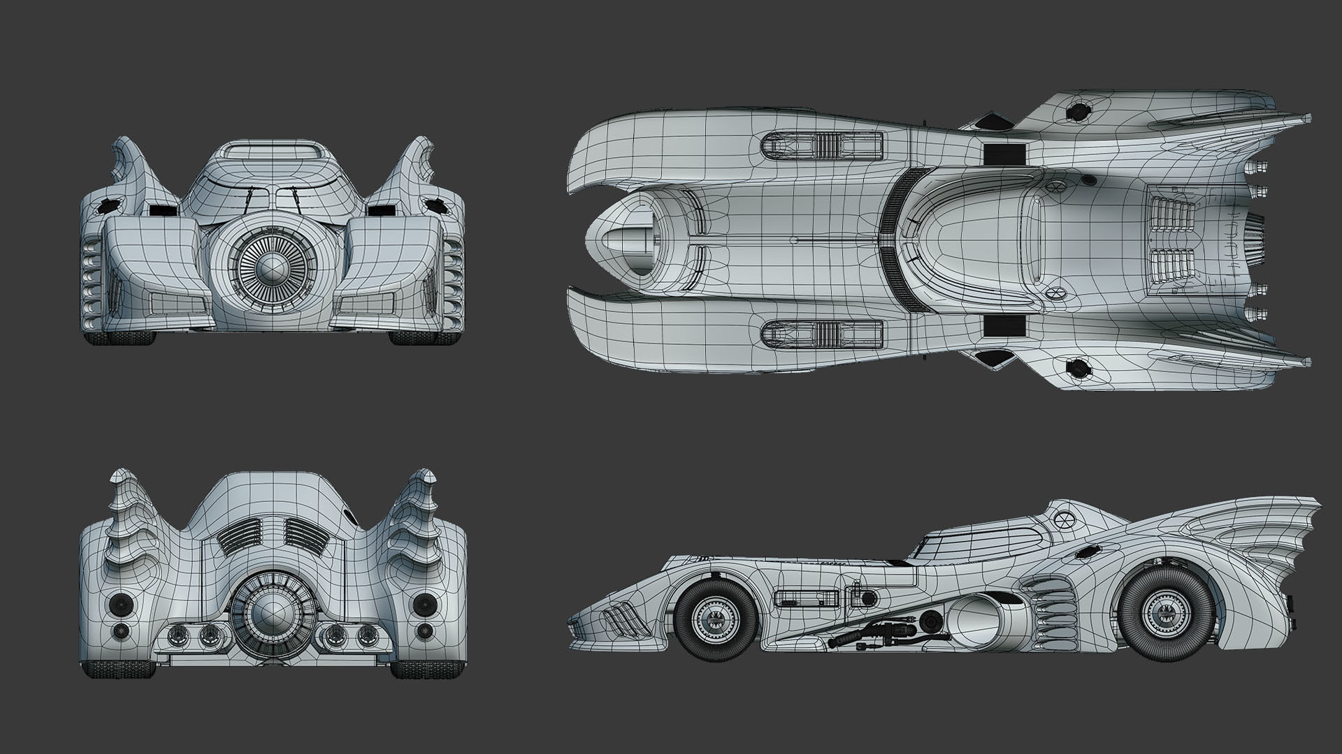 3D model 1989 Batmobile VR / AR / low-poly | CGTrader