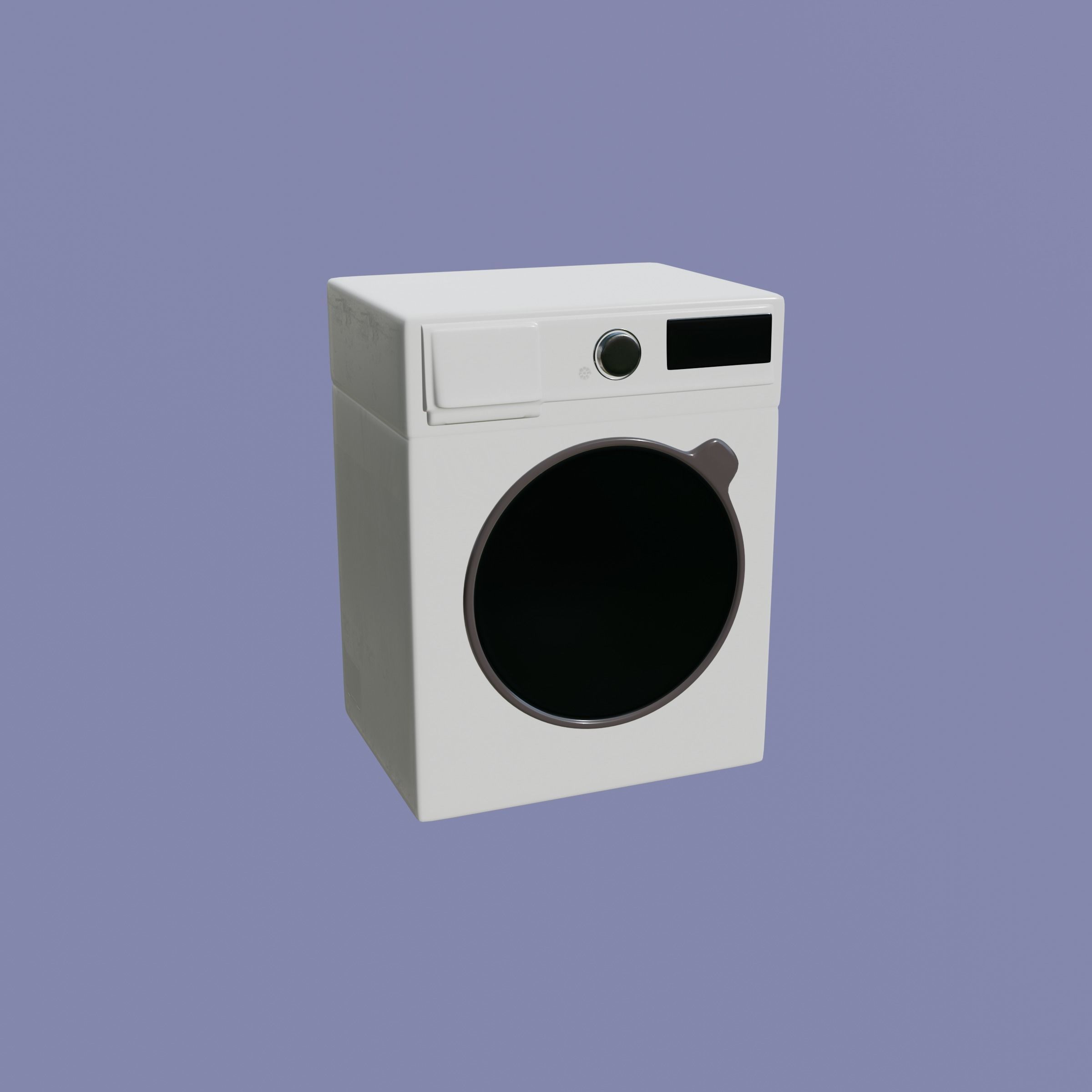 Washing machine white interior bathroom pbr low high free VR / AR / low ...