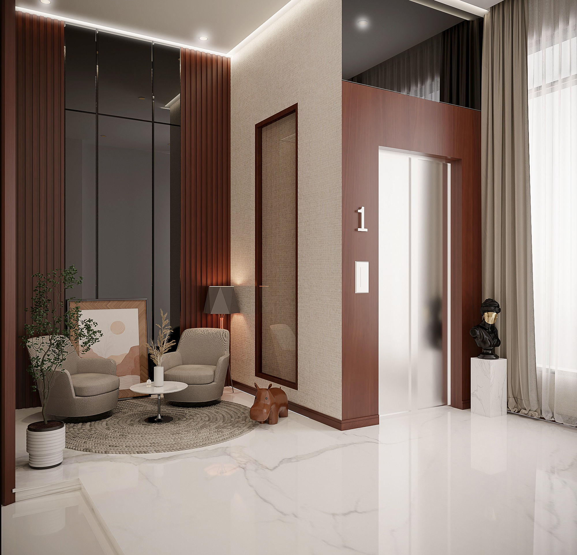 Interior Design Foyer 3D model | CGTrader