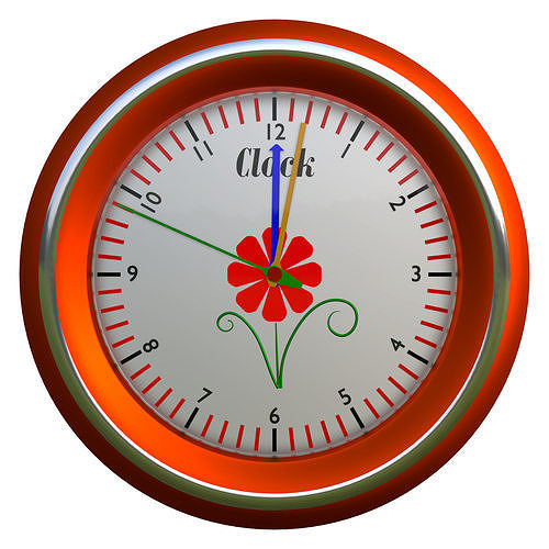 Animated clock for blender 3D model | CGTrader