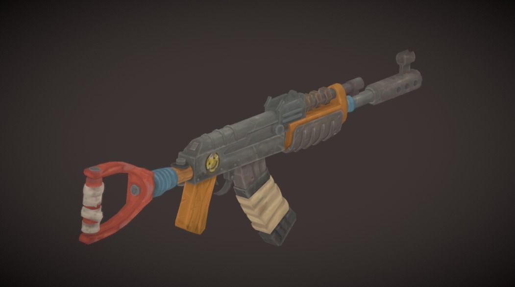 3D model Rust assault rifle I Ak 47 VR / AR / low-poly | CGTrader