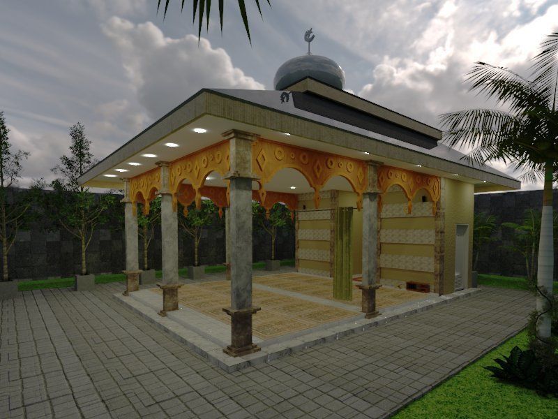 simple mushola design concept 3d model for kindergarten 3d model 3D ...